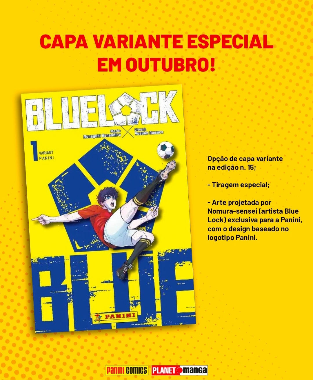 Blue Lock – Capa Variante | Biblioteca Brasileira de Mangás